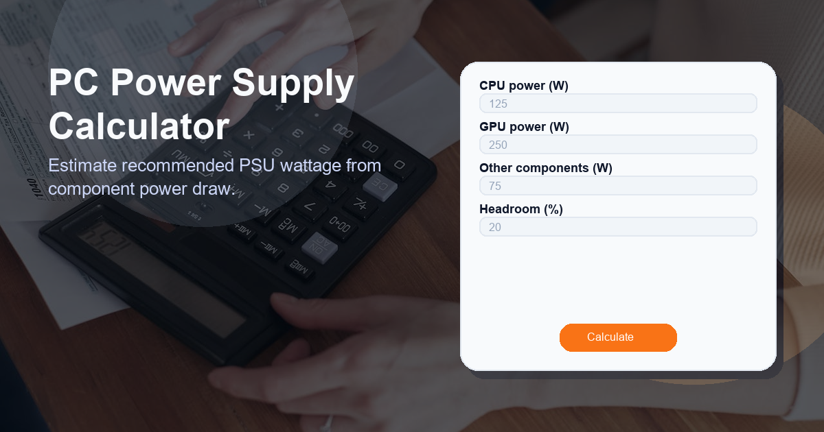 PC Power Supply Calculator